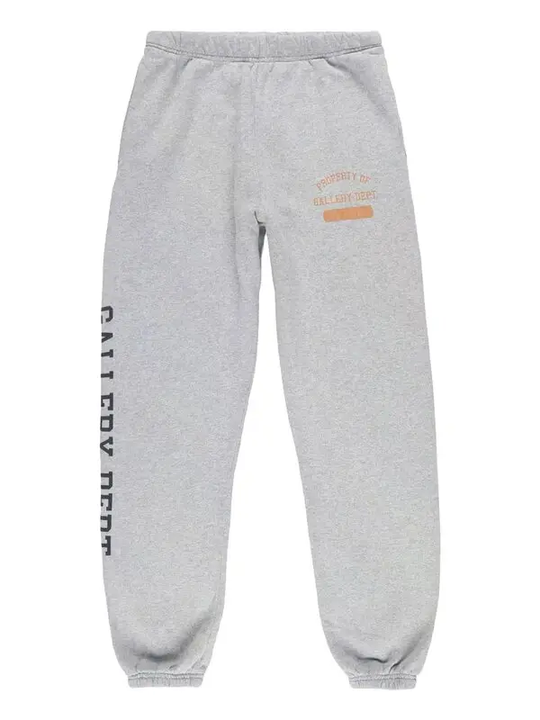 GALLERY DEPT. Logo-print Cotton Track Trousers - Grey