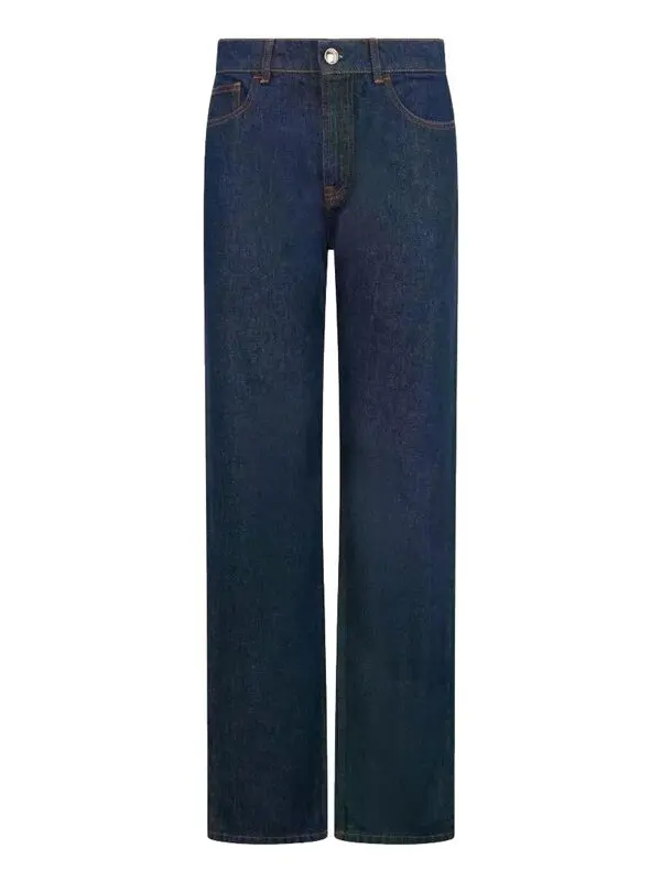 MOORER Straight-leg Trousers - Blue