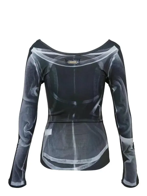 NACHE X-ray Printed Long-sleeve Top - Black