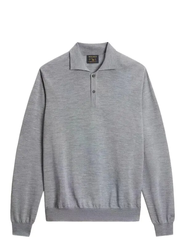 Woolrich Virgin Wool Polo Sweater - Grey