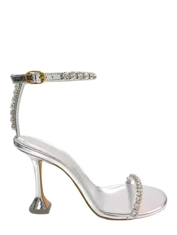 Amina Muaddi Gigi Crystal-embellished Sandals - Silver