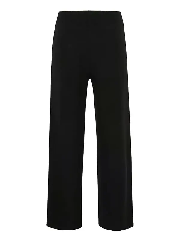 Kiton Wide-leg Knitted Trousers - Black