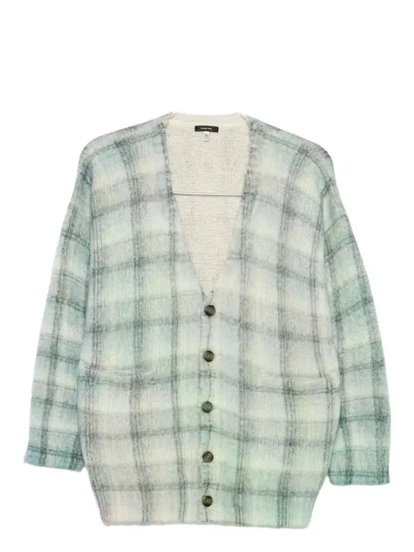 R13 Plaid Pattern Cardigan - Neutrals