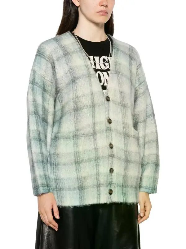 R13 Plaid-pattern Cardigan - Neutrals