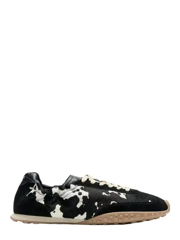 HOFF Paneled Animal-print Lace-up Sneakers - Black