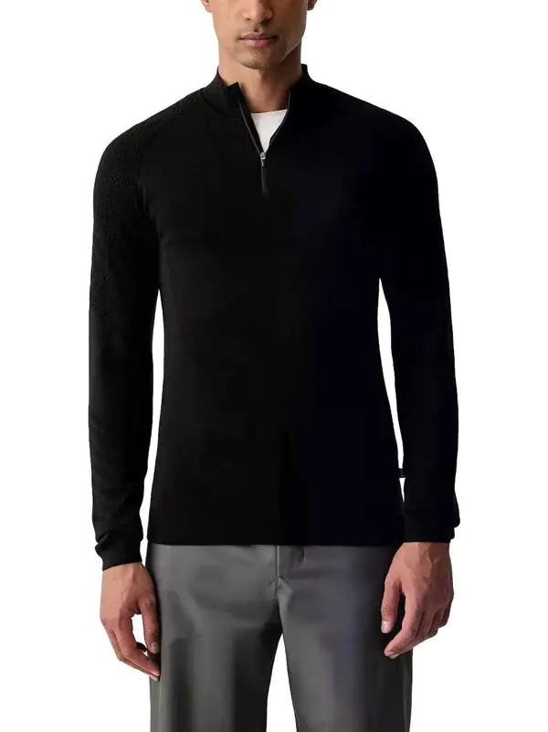 Helly Hansen Lifa® Textured-knit Zip-fastening Sweater - Black