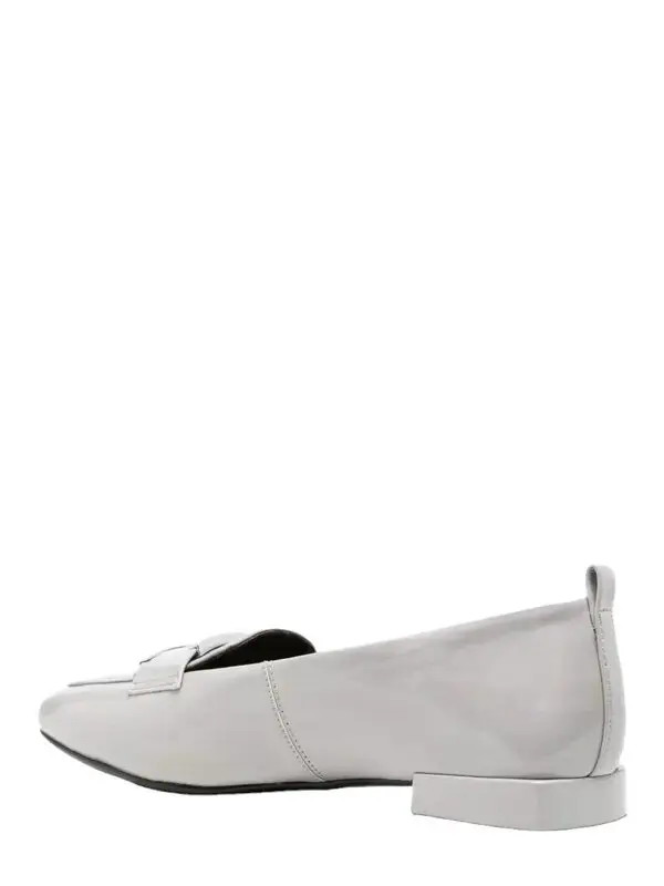 SERGIO MORETTI FIRENZE Metal Bar Detail Loafers - Grey