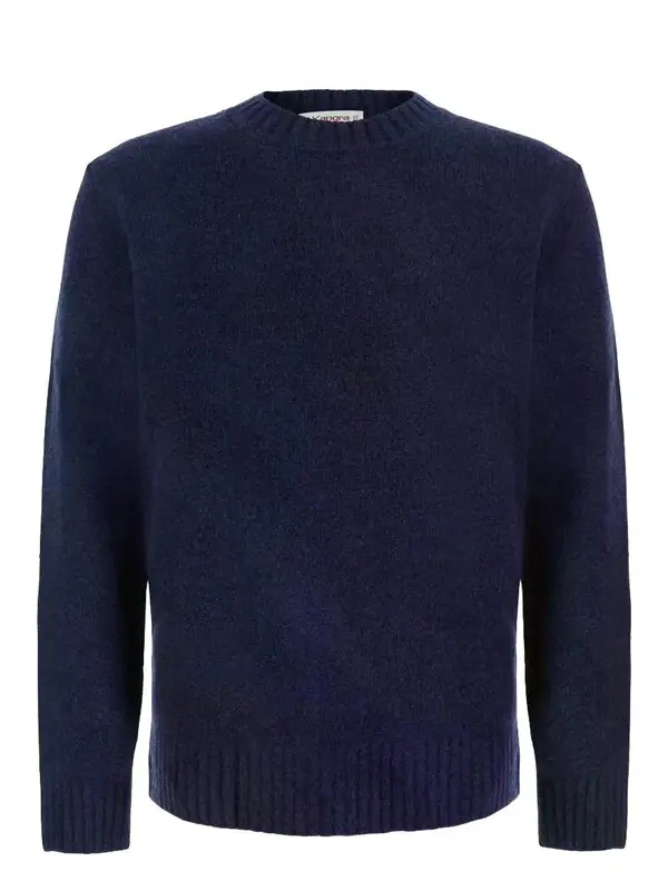 KANGRA Ribbed-trim Knit Jumper - Blue