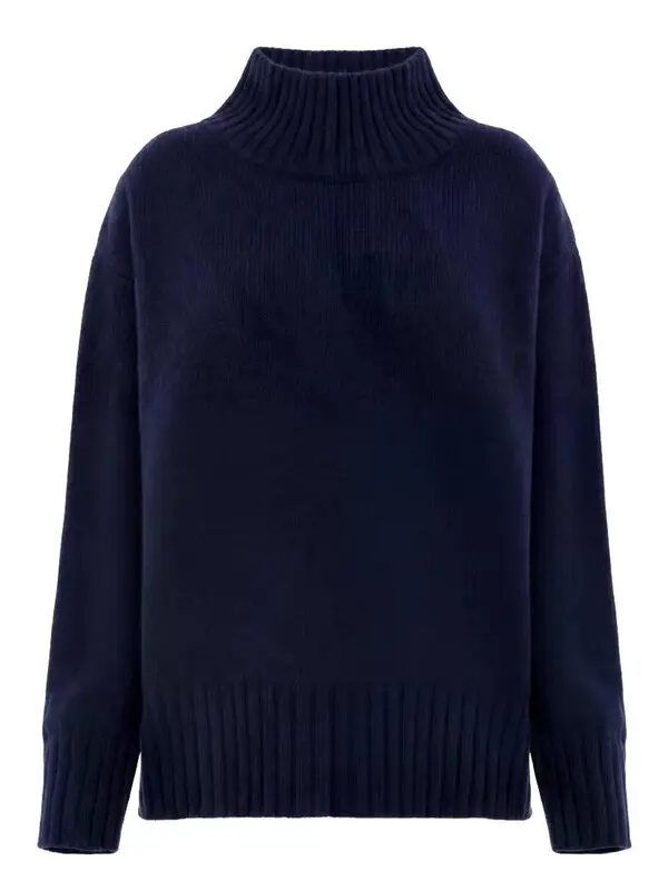 Malo High-neck Cashmere Knit - Blue