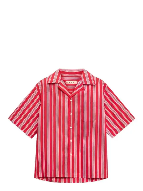 Marni Striped Short-sleeve Shirt - Red
