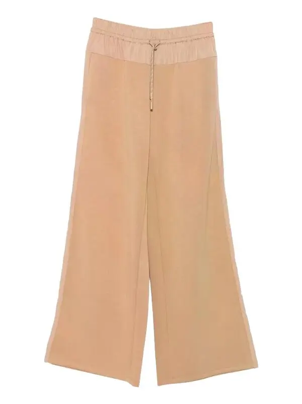 TWINSET Drawstring Waist Wide-leg Track Pants - Neutrals