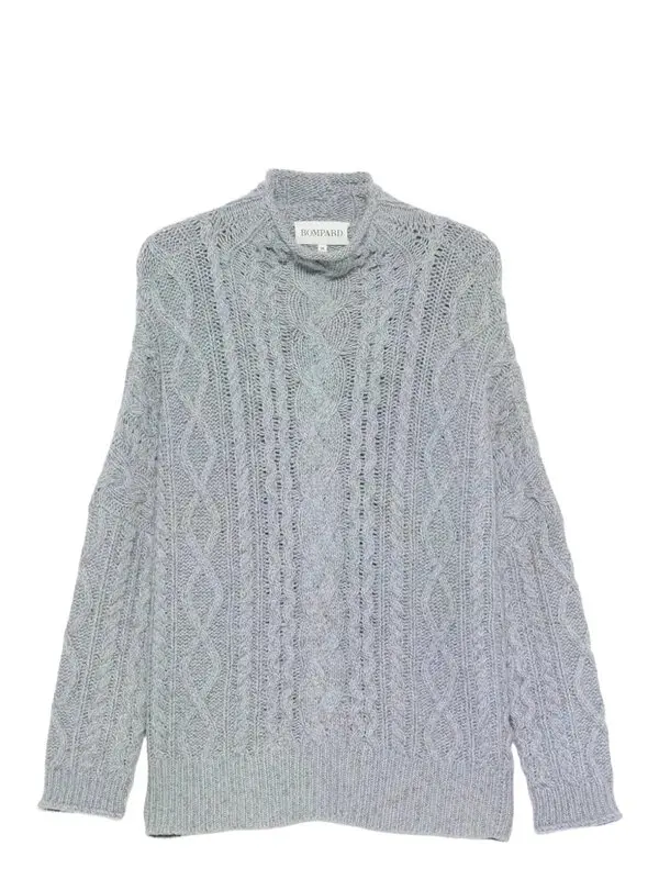 Eric Bompard Cable-stitch High-neck Sweater - Blue