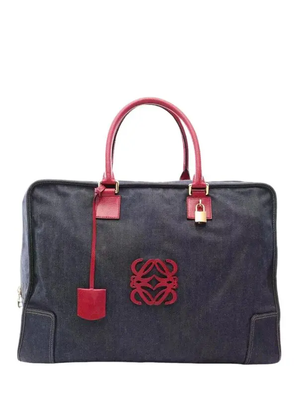 Loewe 2000-2010 Denim Amazona 50 Travel Bag - Blue