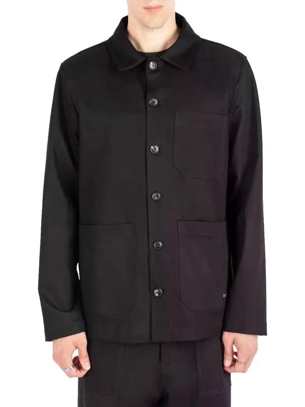 SOCIETE ANONYME Patch-pocket Shirt Jacket - Black