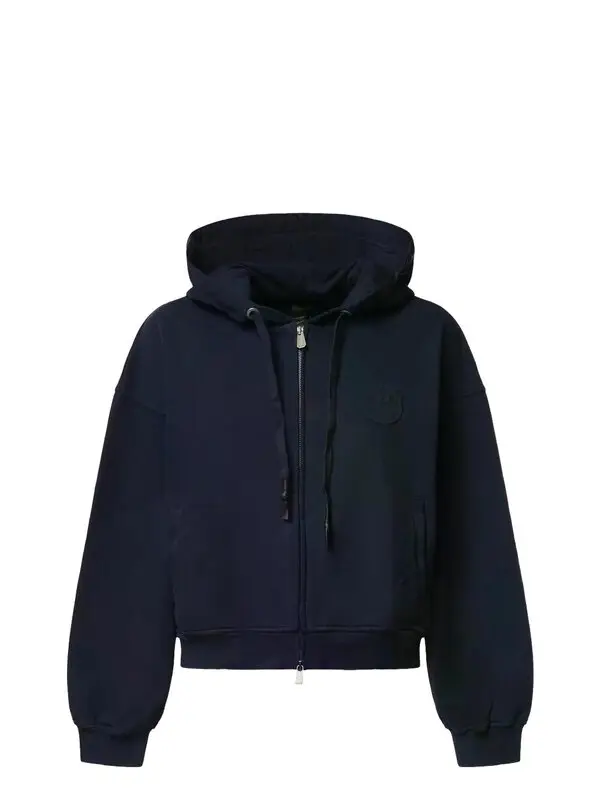 Pinko Embroidered Logo Zip-up Hoodie - Blue