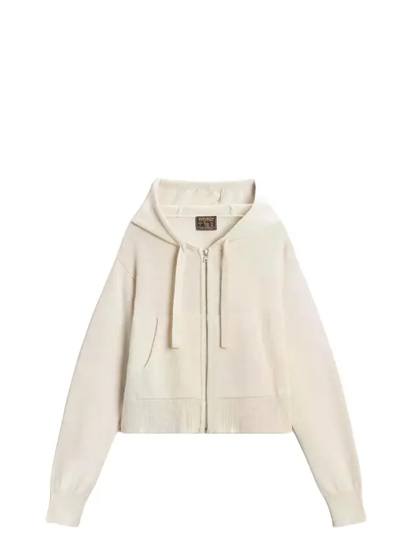 Woolrich Zip-up Hooded Cardigan - Neutrals