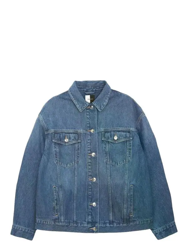 Vera Wang Longline Denim Jacket - Blue