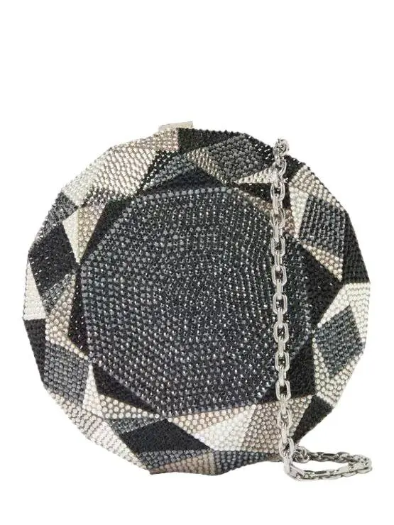 Judith Leiber Diamond Geometric Clutch Bag - Black