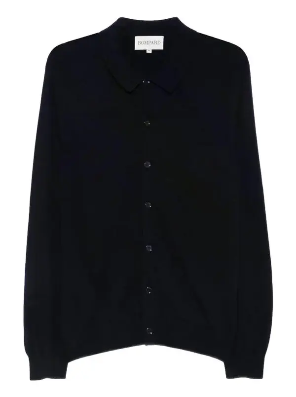 Eric Bompard César Shirt Collar Cardigan - Blue