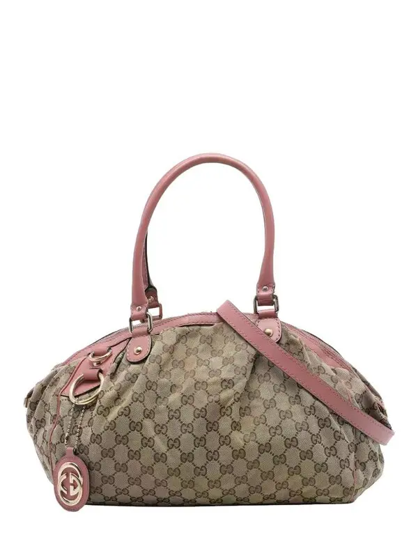 Gucci 2016-2026 Gg Canvas Sukey Satchel - Neutrals