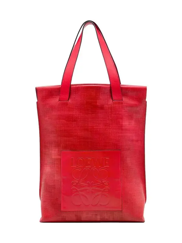 Loewe 2015 Anagram Shopper Tote Bag - Red