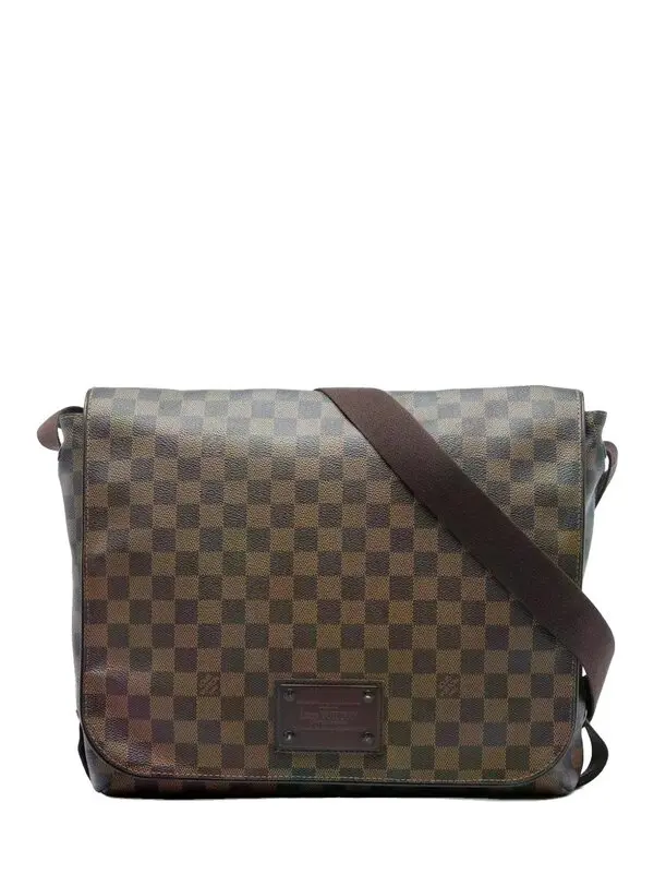 LOUIS VUITTON 2008 Damier Ebene Brooklyn Mm Crossbody Bag - Brown