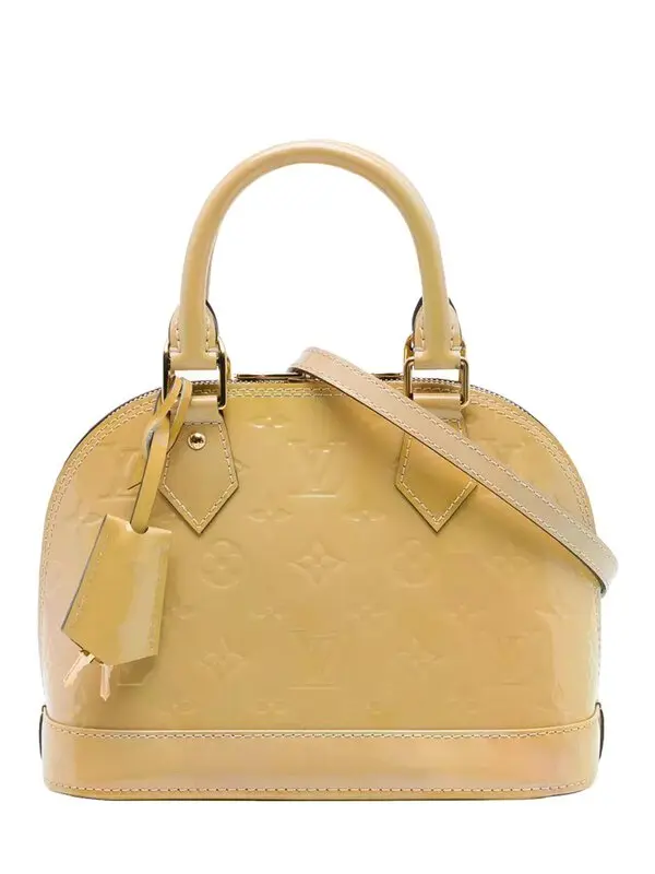 LOUIS VUITTON 2015 Monogram Vernis Alma Bb Satchel - Brown