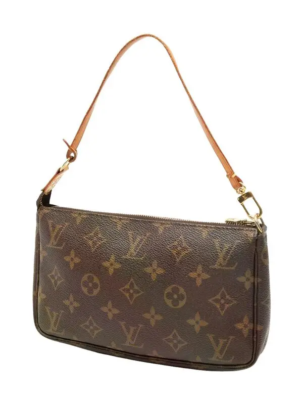LOUIS VUITTON 2002 Monogram Pochette Accessoires Shoulder Bag - Brown