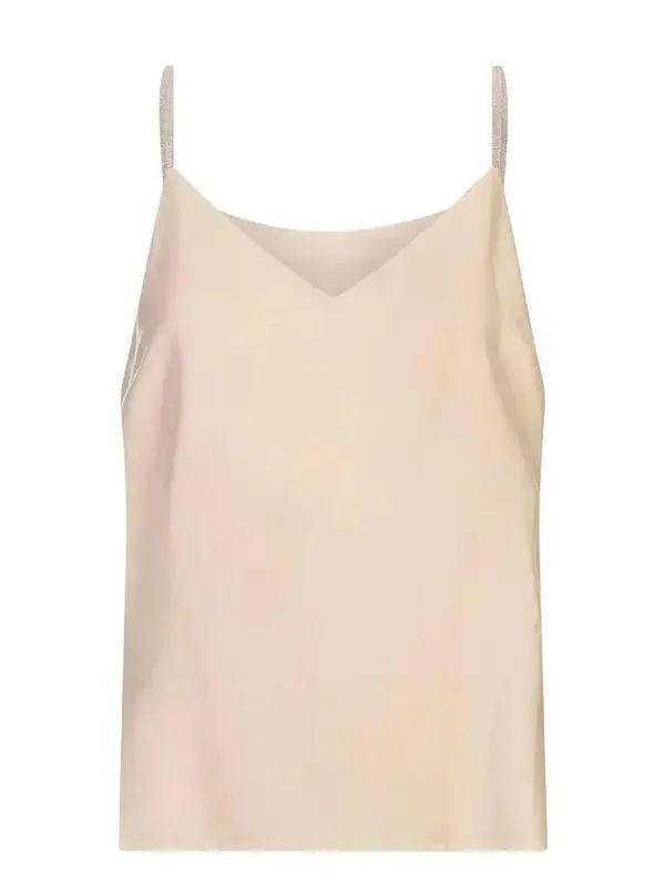 Peserico Punto Luce V-neck Top - Neutrals