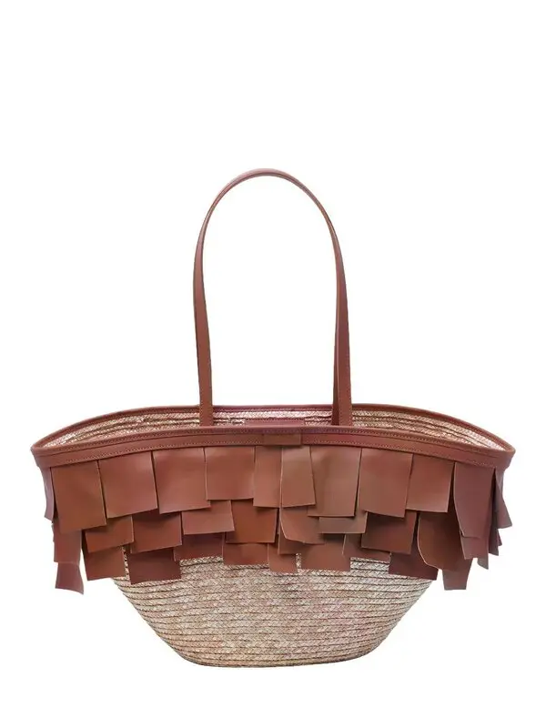 FILIPPO CATARZI Formentera Fringed Tote Bag - Neutrals