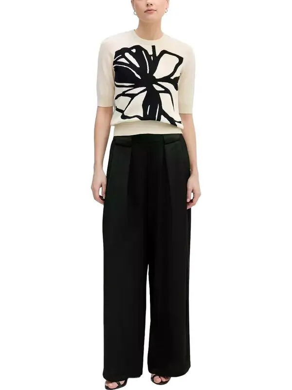 Dkny Pleated Palazzo Pants - Black
