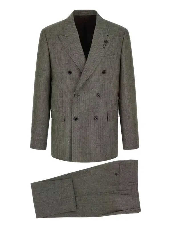 LARDINI Feeling Double-breasted Suit - Grey