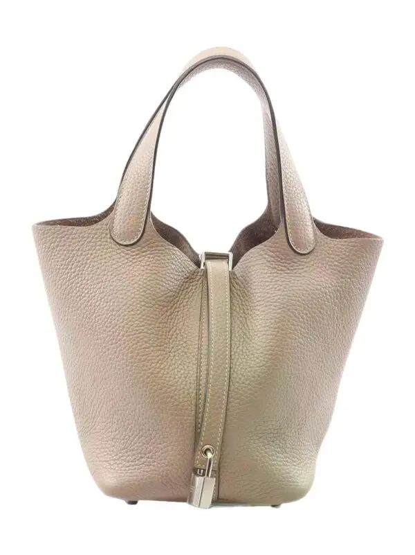 Hermès Clemence Picotin Lock 18 Handbag - Grey