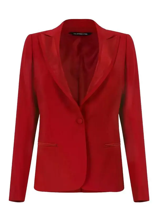 TONELLO Single-breasted Peak Lapel Blazer - Red