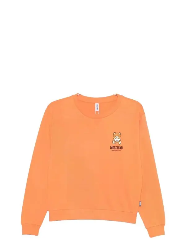 Moschino Teddy Bear Logo Print Sweatshirt - Orange