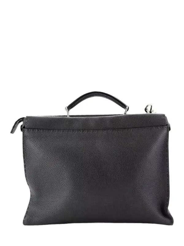 Fendi Selleria Peekaboo Fit Bag Leather Regular Satchel - Grey