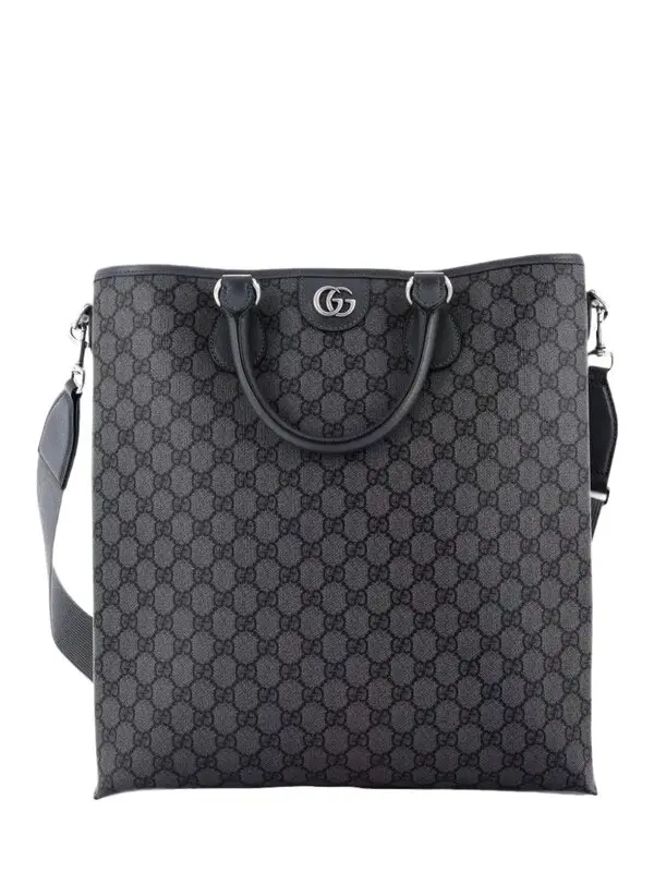 Gucci Ophidia Convertible Gg Coated Canvas Medium Tote Bag - Grey