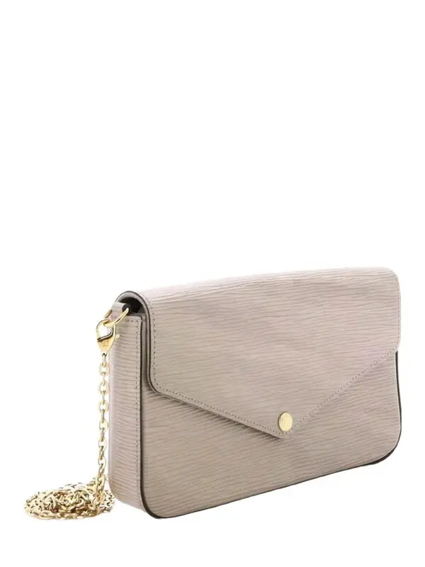 LOUIS VUITTON Felicie Pochette Epi Leather Crossbody Bag - Grey