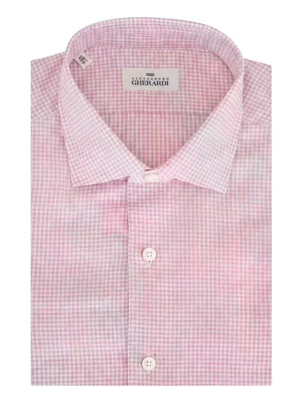 ALESSANDRO GHERARDI Gingham-check Shirt - Pink