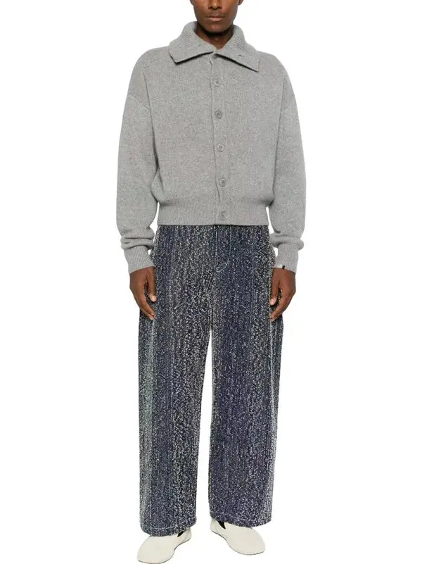 Extreme Cashmere Spread-collar Cardigan - Grey