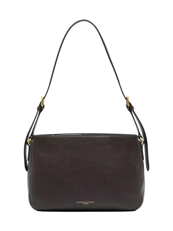 GIANNI CHIARINI Laura Grained Leather Shoulder Bag - Brown