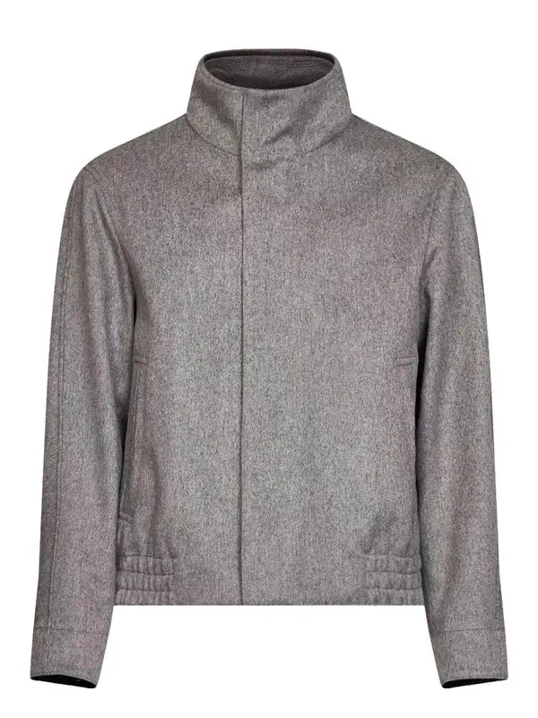 LARDINI High-neck Jacket - Grey