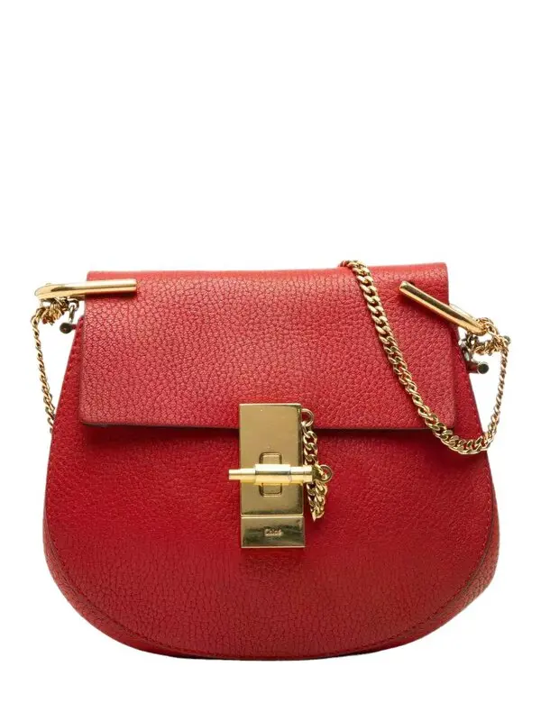 Chloé 2016 Small Leather Drew Crossbody Bag - Red