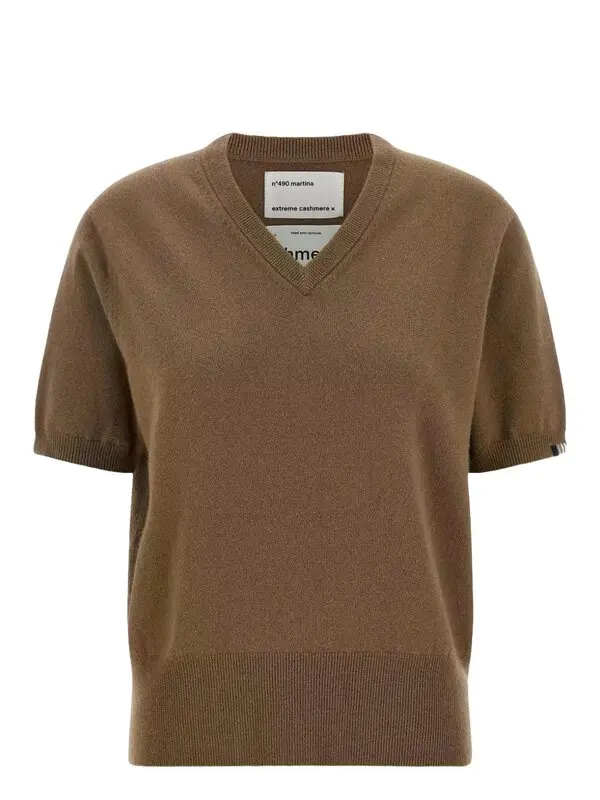 Extreme Cashmere N°490 Martina Short-sleeve Sweater - Brown