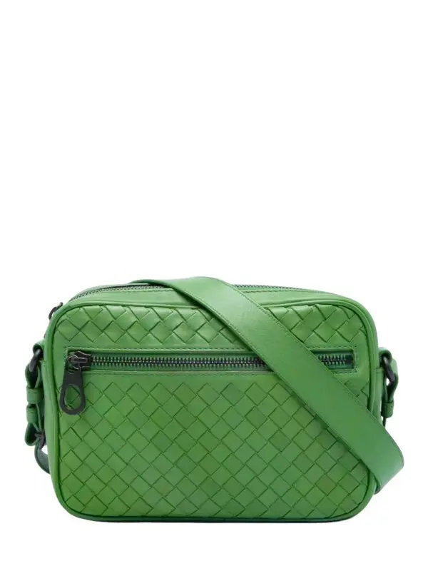 Bottega Veneta 2012-2026 Nappa Intrecciato Camera Bag Crossbody Bag - Green