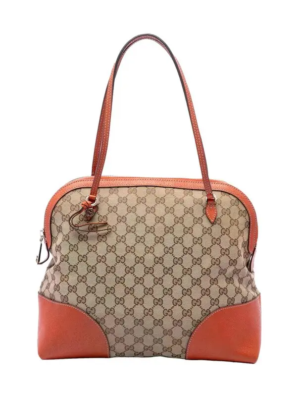 Gucci Gg Canvas Bree Dome Tote Bag - Orange