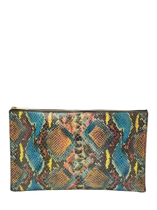 Stella McCartney Faux Python Clutch Bag - Grey