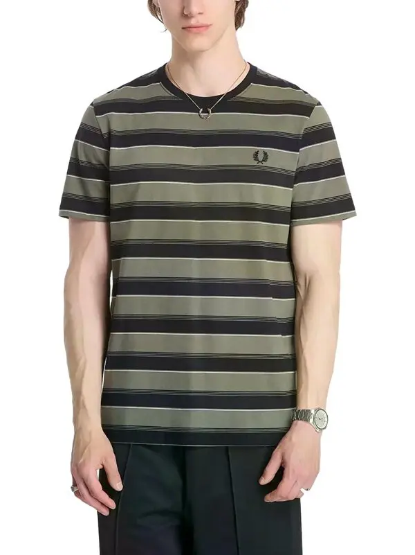 Fred Perry Horizontal-stripe T-shirt - Green