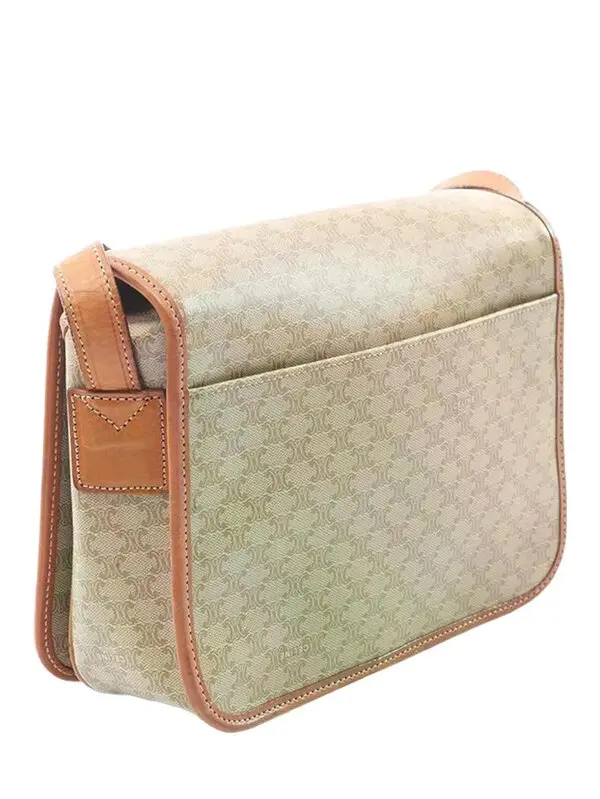 Celine 2013 Macadam Coated Canvas Crossbody Bag - Neutrals
