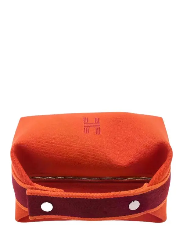 Hermès 2020-2026 Small Toile Bride A Brac Case Vanity Bag - Orange